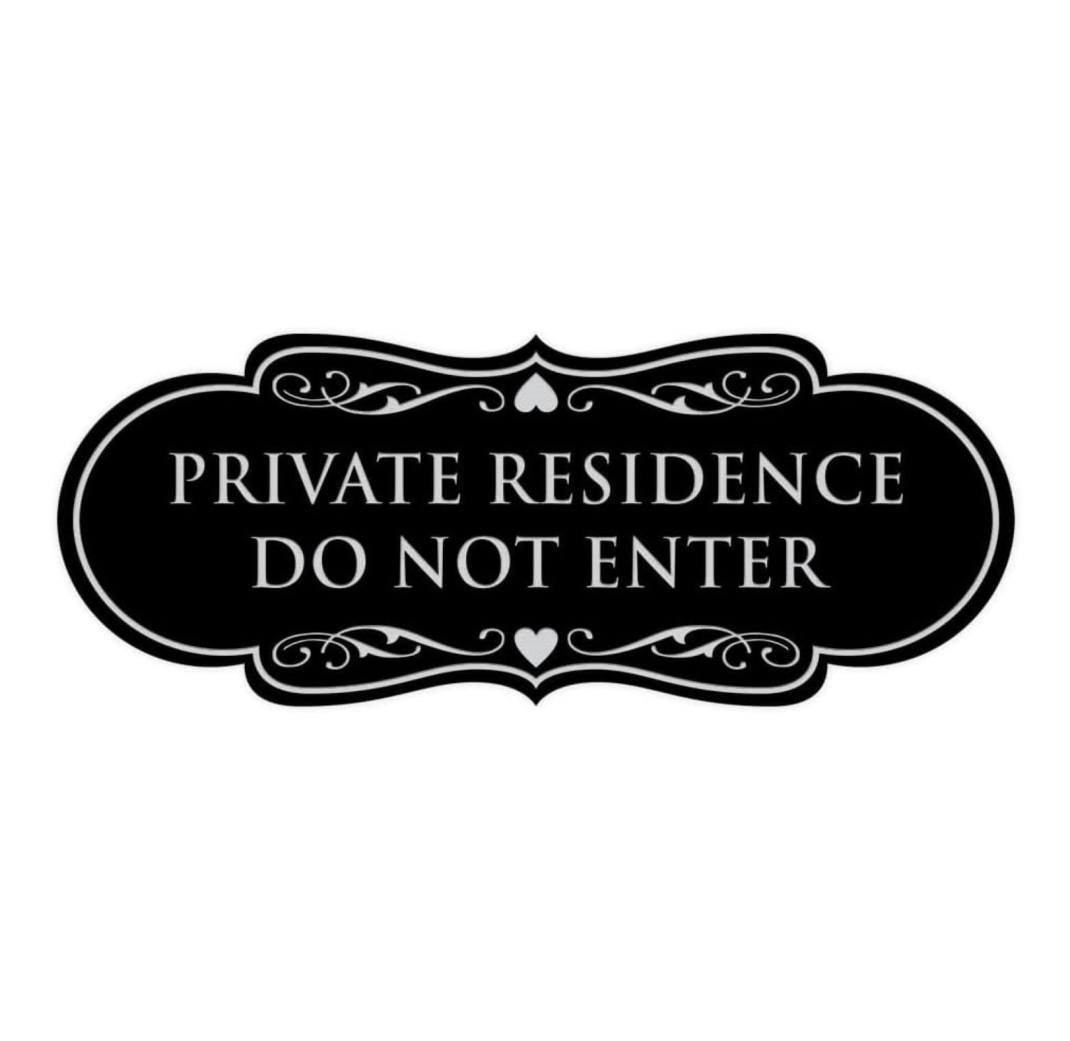 HMTtie Designer Private Residence Do Not Enter - Home Security Sign ...