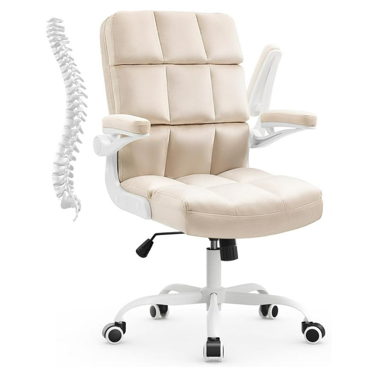 Executive Office Chair Ergonomic Computer Chair with Thick Padding Beige