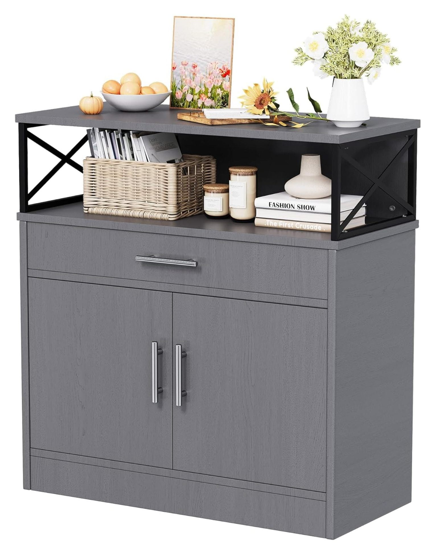 HMTtie Sideboard Buffet Cabinet with Storage, 32” Modern Kitchen ...