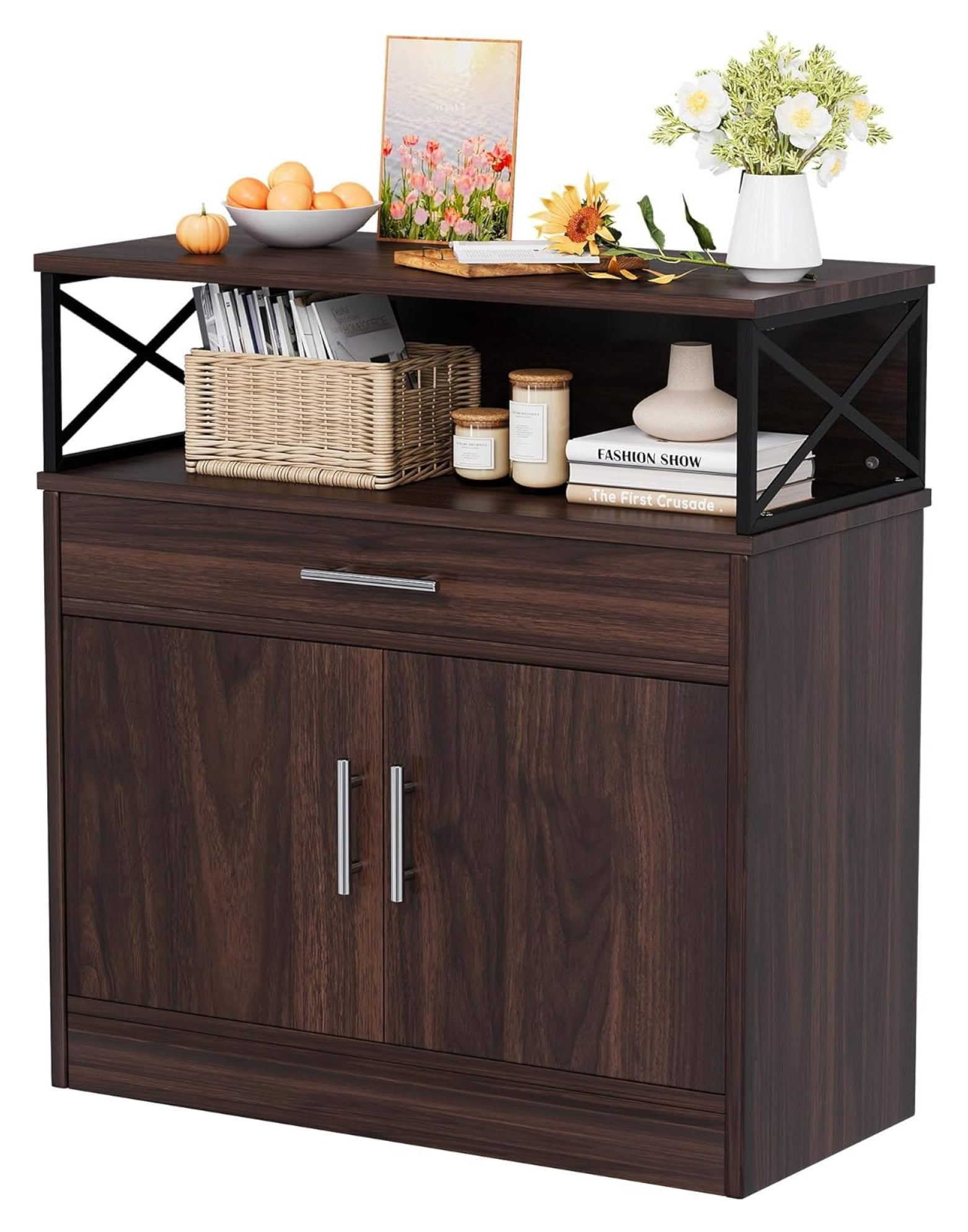 HMTtie Sideboard Buffet Cabinet with Storage, 32” Modern Kitchen ...