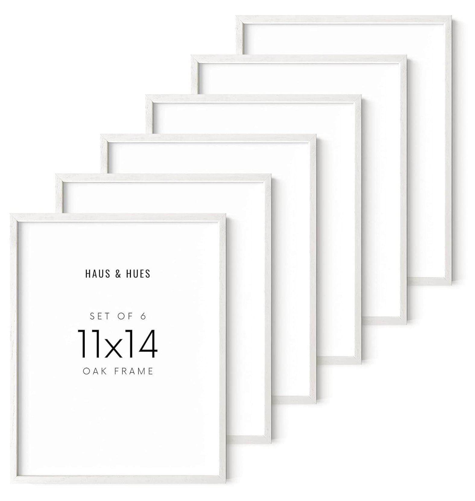 HMTtie White Oak 11x14 Picture Frame Set of 6 - Set of 6 11x14 Wood ...