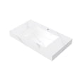 HMYG 36" White Sintered Stone Countertop and Undermount Ceramic Basin ...