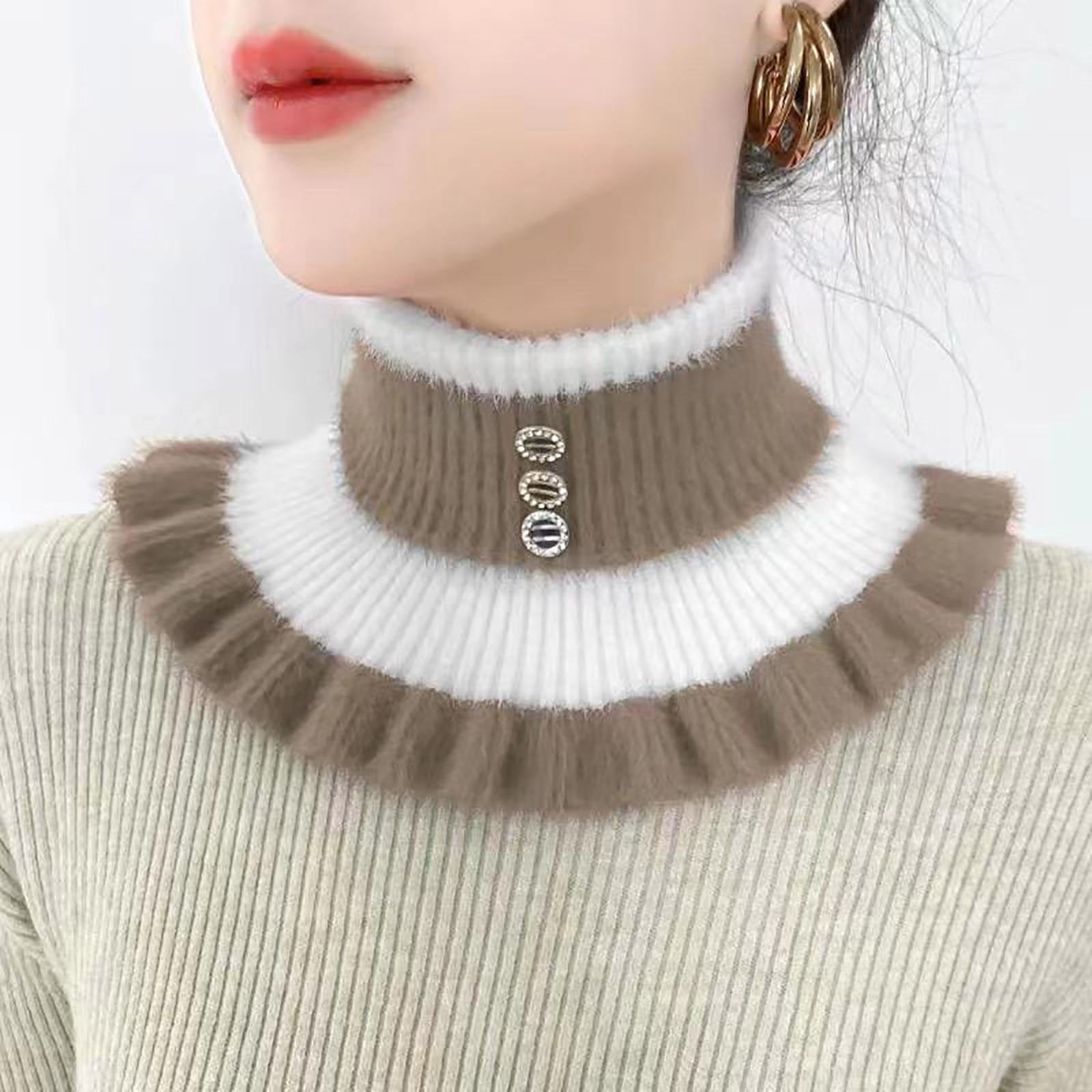 HMZZL Christmas Turtleneck Winter Fake Turtleneck for Women Dickey ...