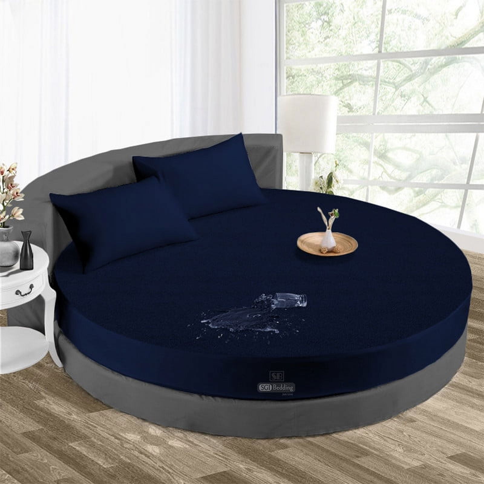 HNB Store Round Waterproof Mattress Protector 15" Inch Deep Fitted ...