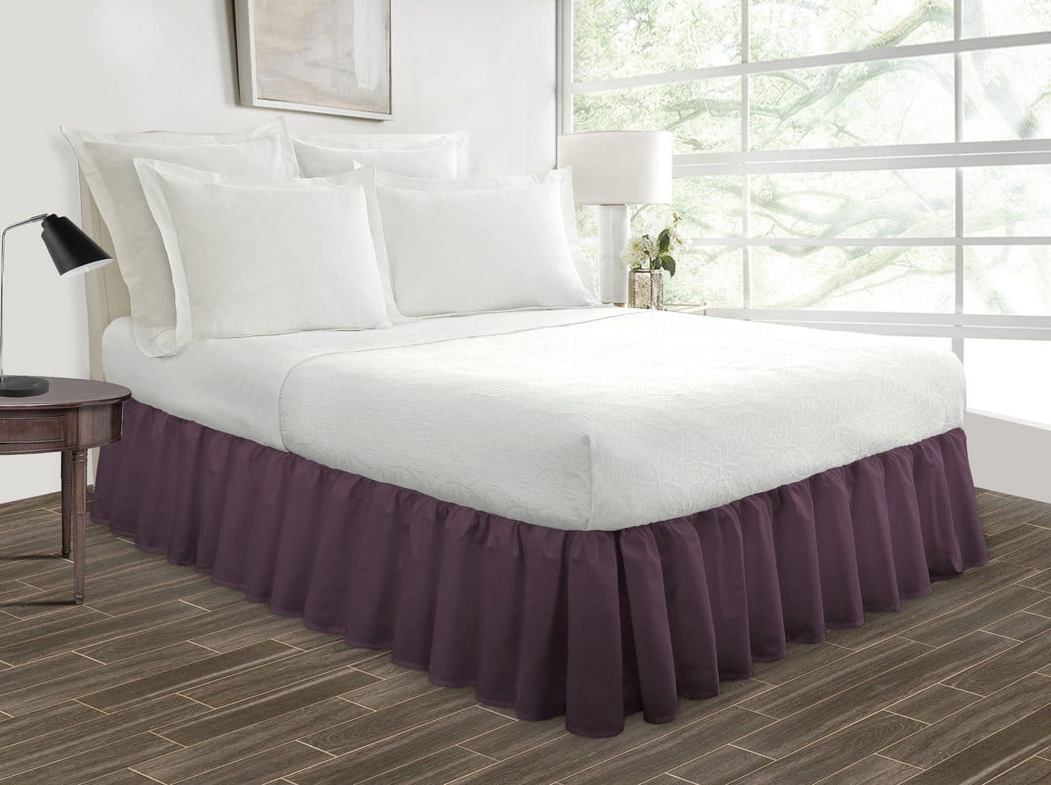 HNB Store Ruffled Bed Skirt Easy Fit 11" inch Drop | Microfiber Made ...