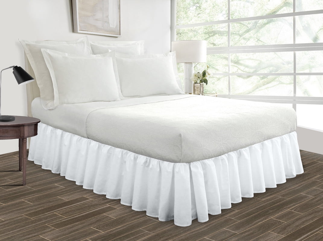 HNB Store Ruffled Bed Skirt Easy Fit 12" inch Drop | Microfiber Made ...