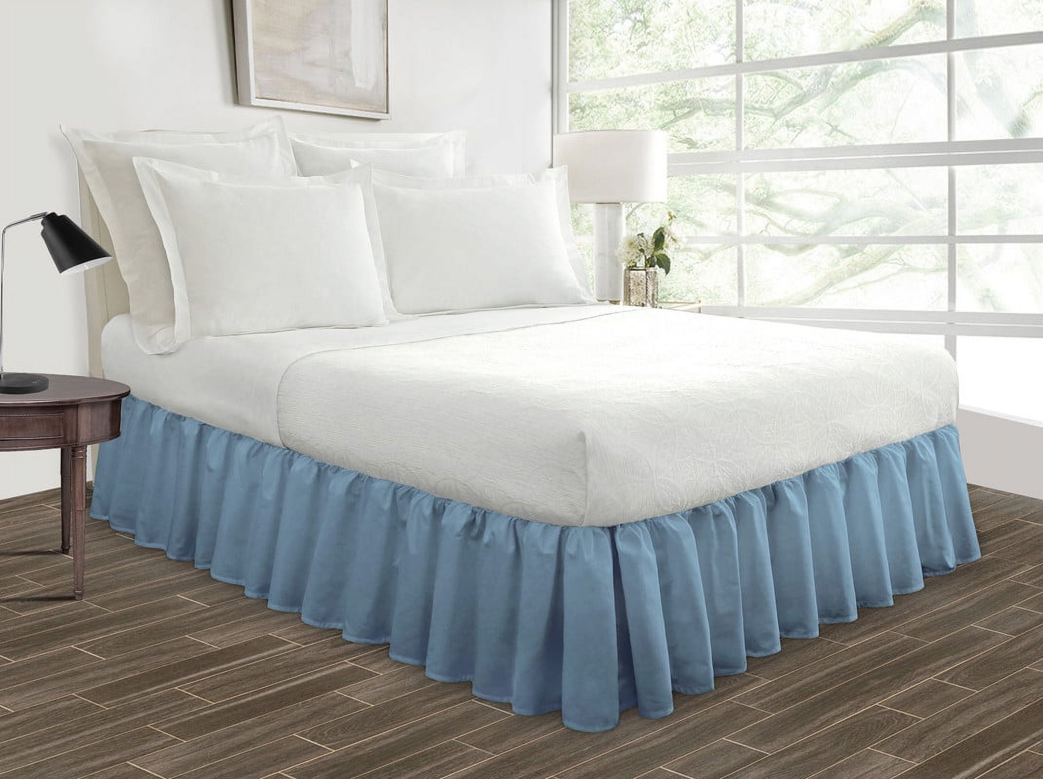 HNB Store Ruffled Bed Skirt Easy Fit 21" in Drop | Microfiber ...