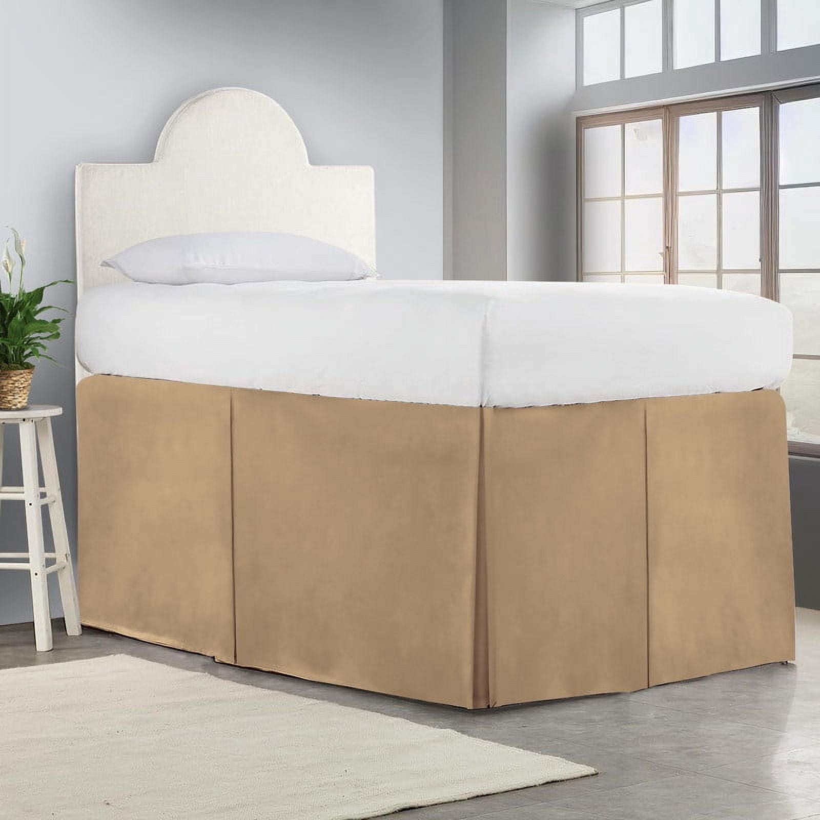 HNB Store Twin XL Dorm Bed Skirt | 42" in Drop Length Microfiber ...