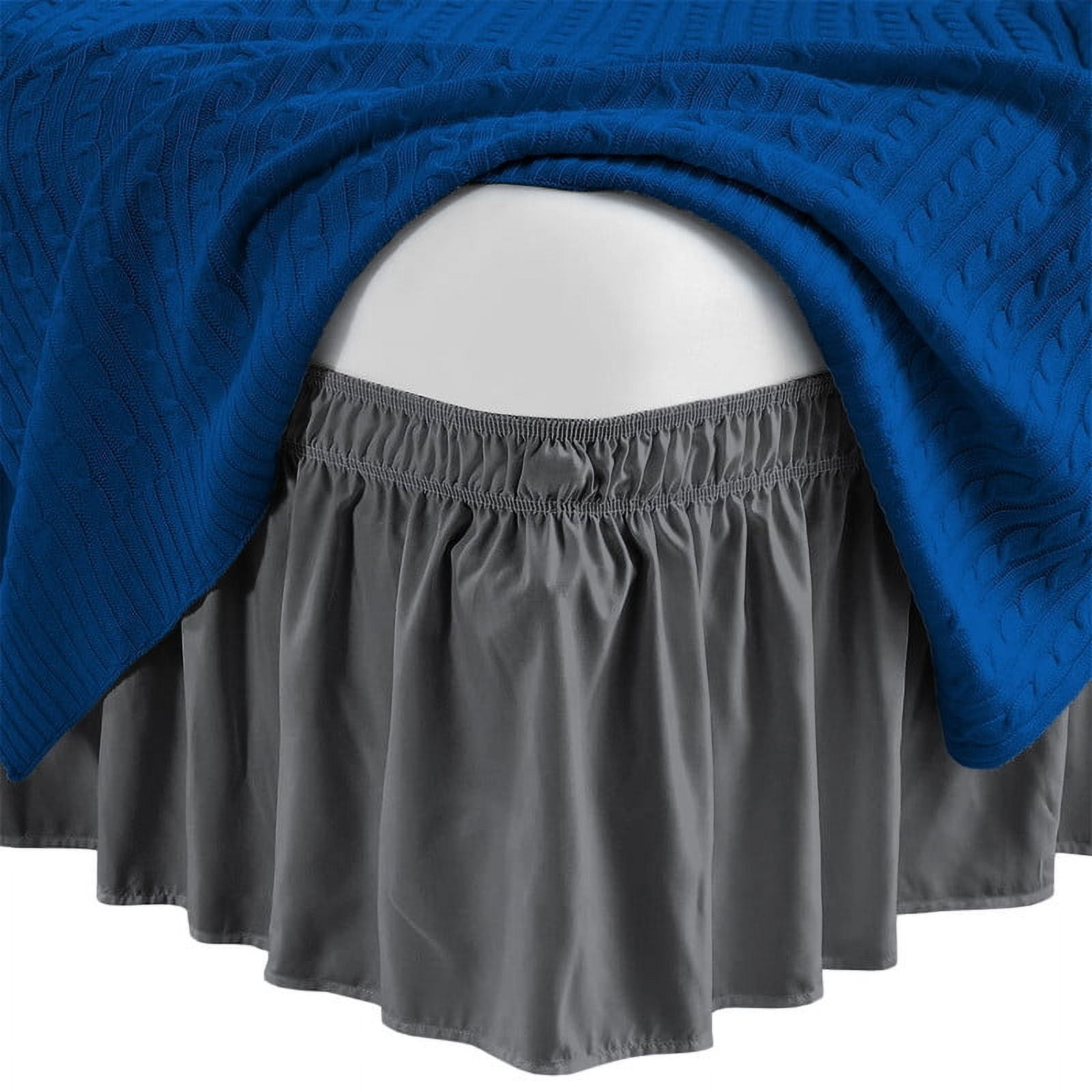 HNB Store Wrap Around Bed Skirt 10" inch Drop Easy Care Microfiber Made ...