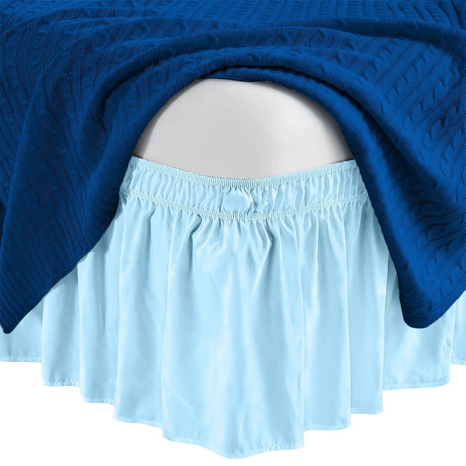 HNB Store Wrap Around Bed Skirt 12"in Drop Easy Care Microfiber Made ...