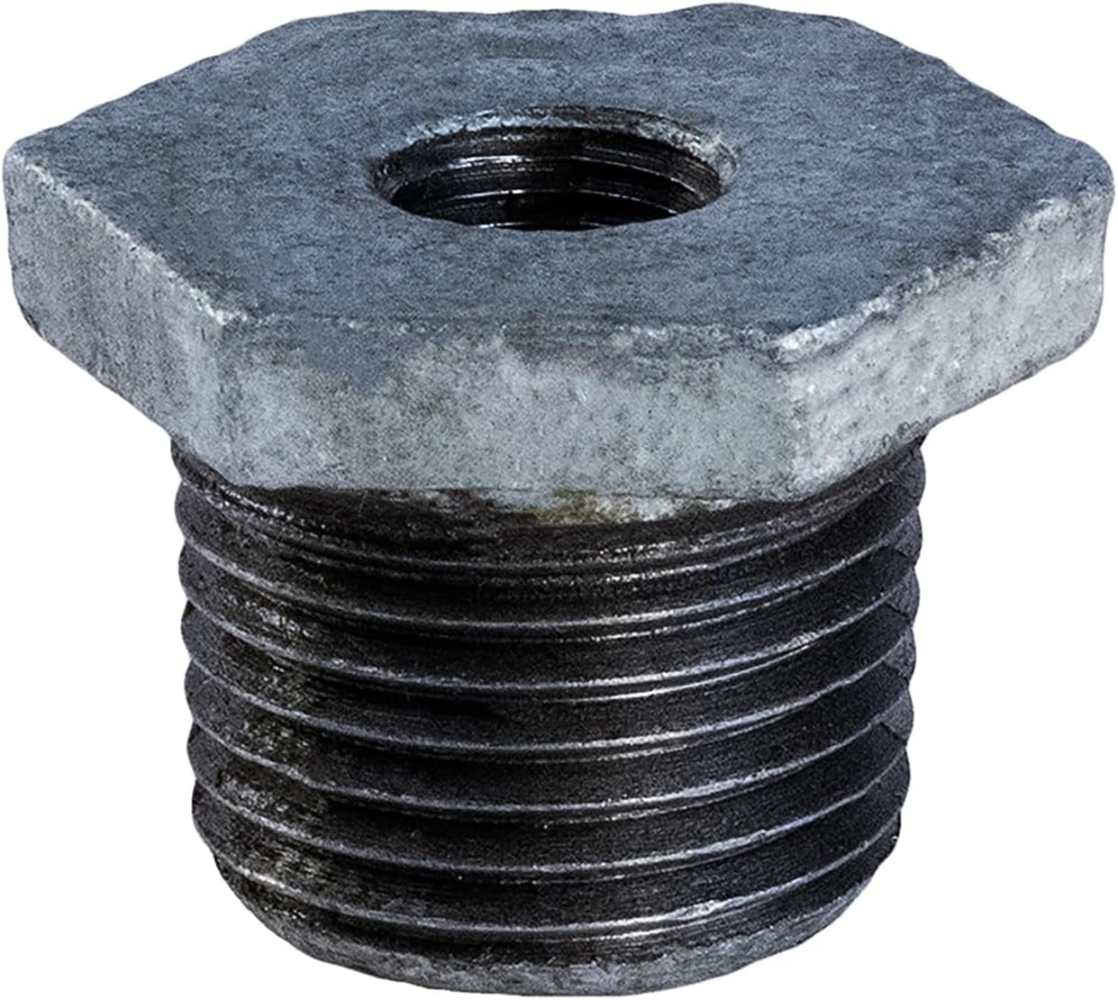 HNCV6003 6" X 5" Black Malleable Iron Bushing Fitting with Hexagonal ...