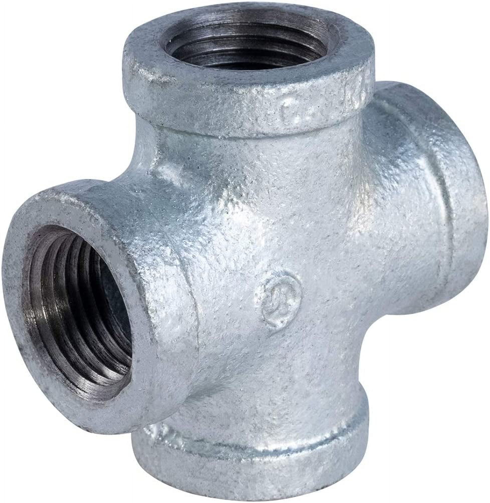 HNDS005I 3/8" Galvanized Malleable Iron Cross Fitting for 150 lb ...