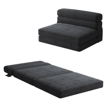 Costway Tri-Fold Fold Down Chair Flip Out Lounger Convertible Sleeper ...