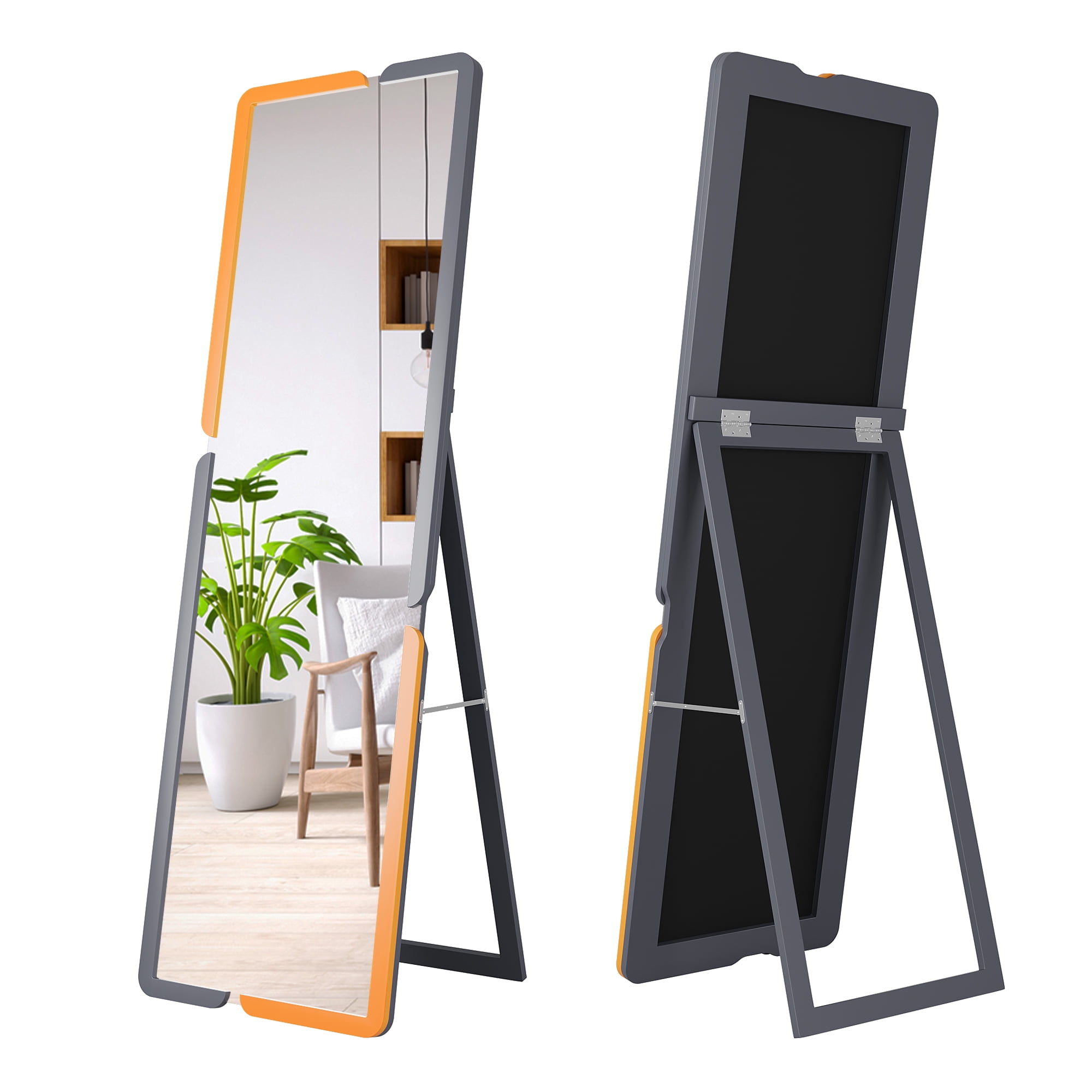 HNEBC Full Length Mirror with Stand, 63"x20" Floor Mirror,Free Standing ...
