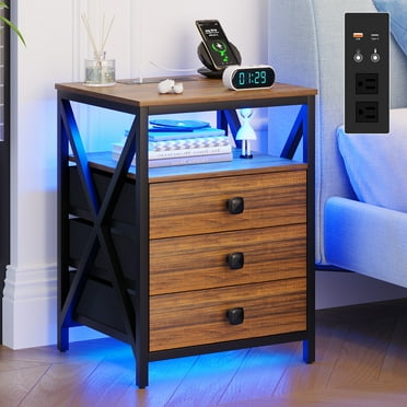 Toocust Smart Round End Table, Bluetooth Speaker, Charging Station with ...