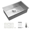 HNGKNG 32 Inch Undermount Sink - 32”x19”x9” Undermount Stainless Steel ...