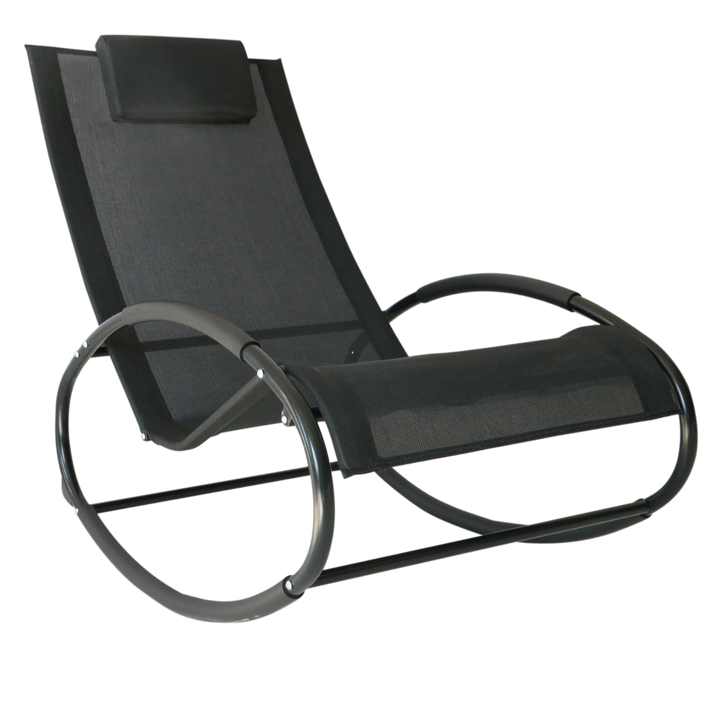 HNGKNG Outsunny Pool Lounger Outdoor Rocking Lounge Chair for ...