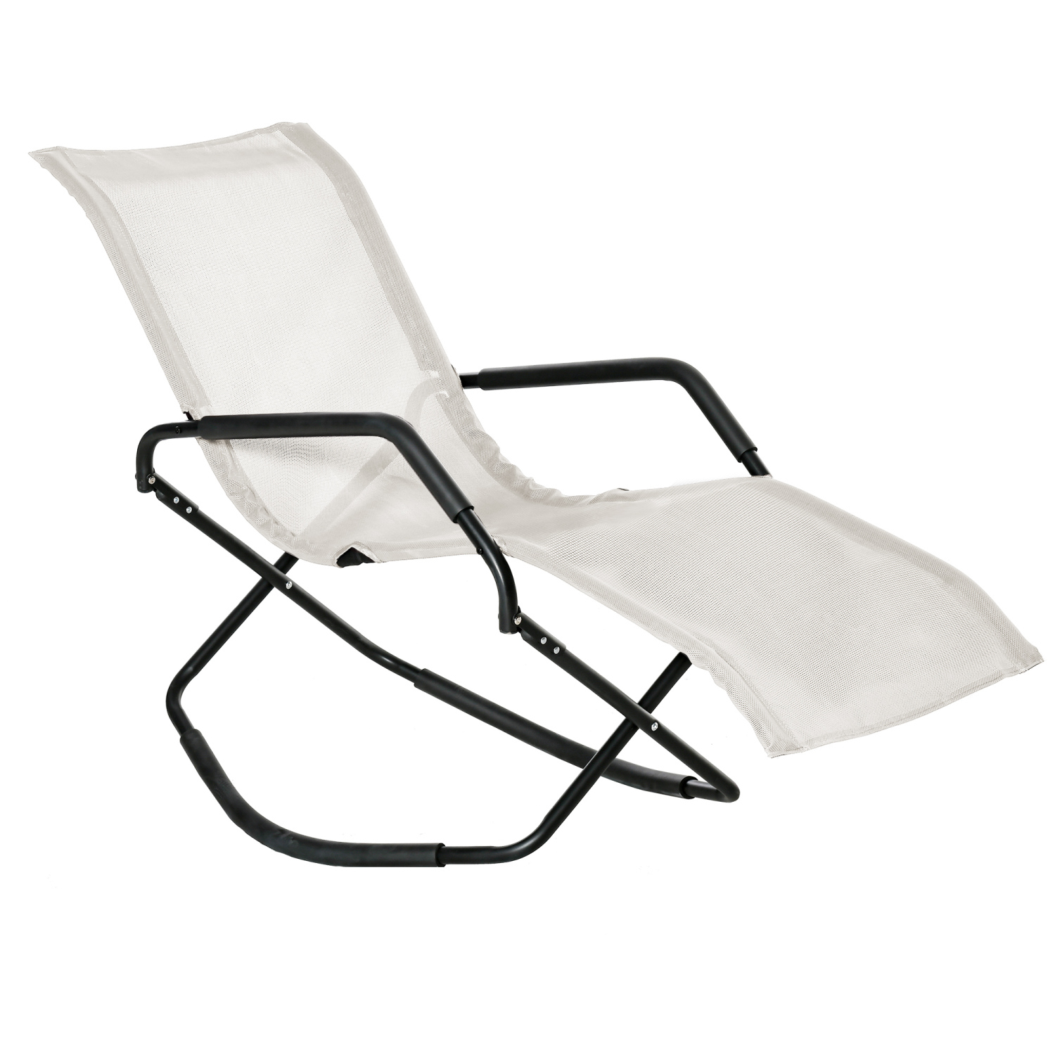 HNGKNG Rocking Sun Lounger Chaise Lounge Rocker for Sunbathing Sun ...