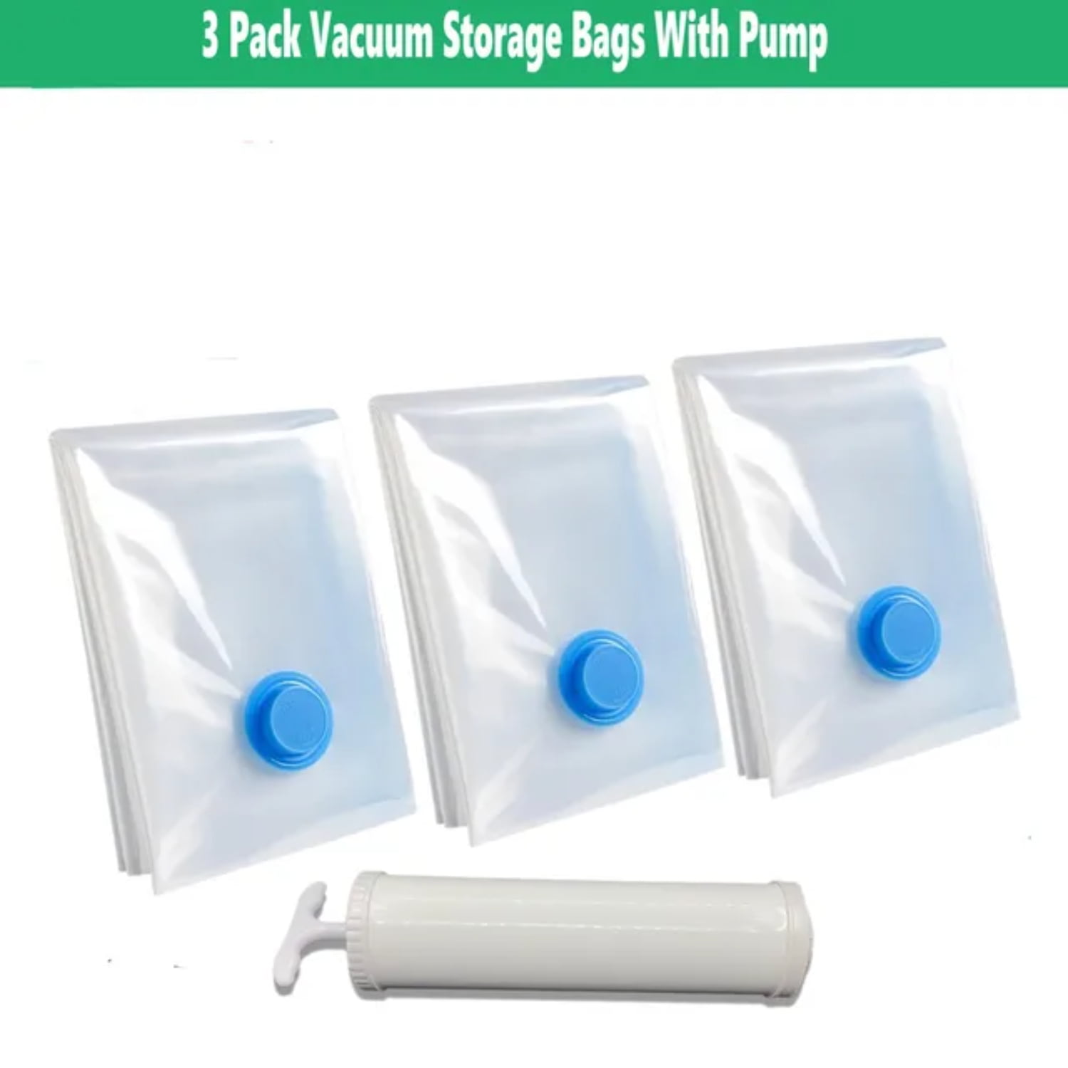 HNGMEI Compression Vacuum Bags - Space Saver 80% More Capacity for ...