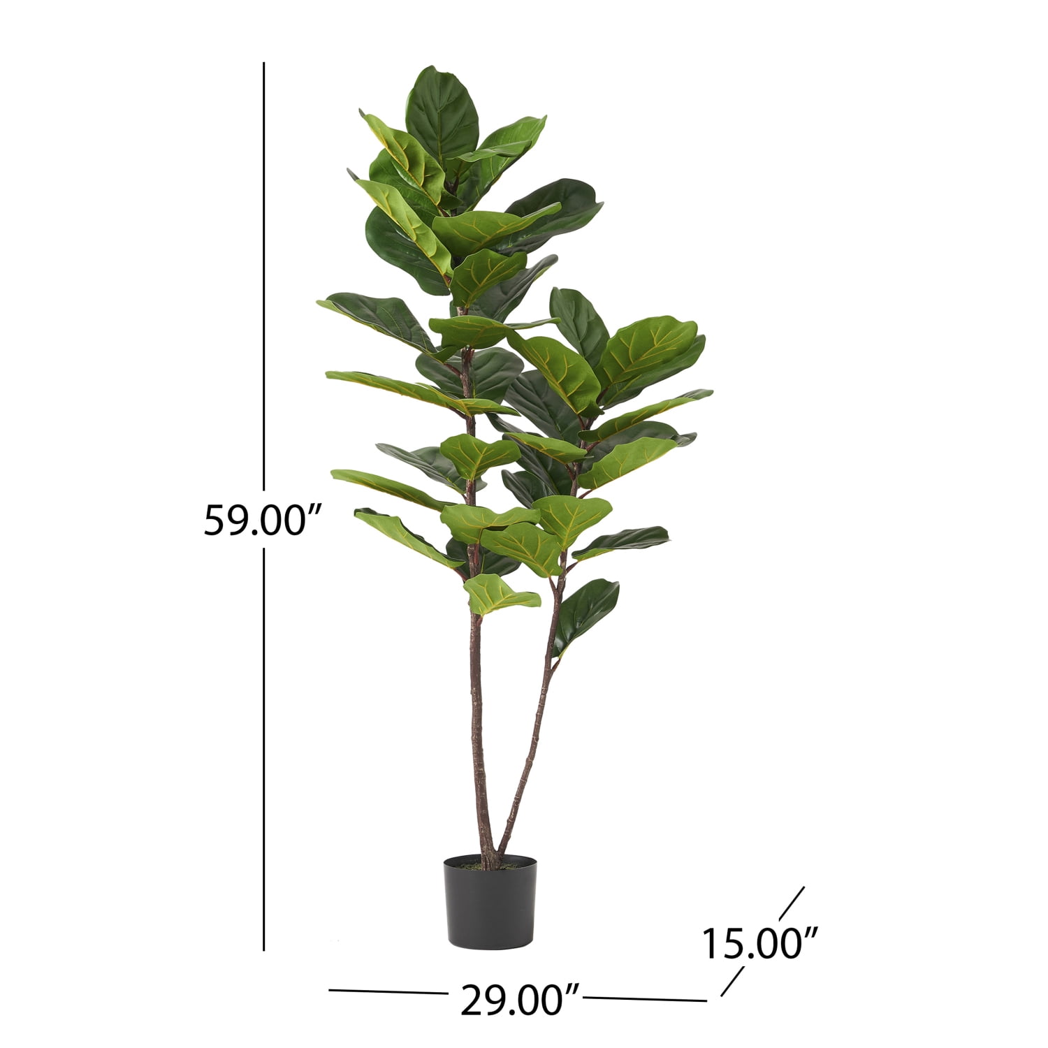 HNGMNGT Beautiful and Lifelike 150CM Artificial Fiddle Leaf Fig Tree ...