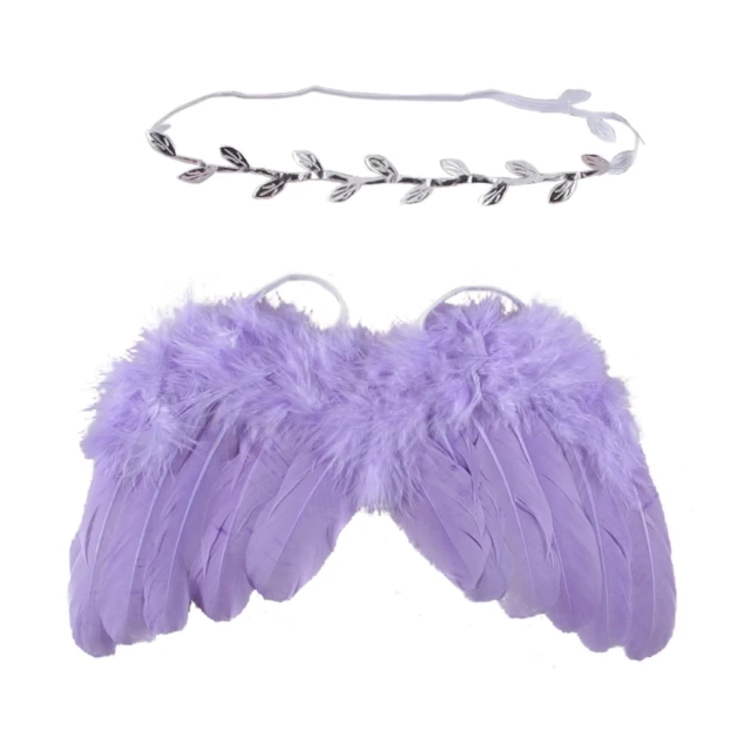 HNGPNGH Soft white angel wings headband set for baby girls flawless and ...