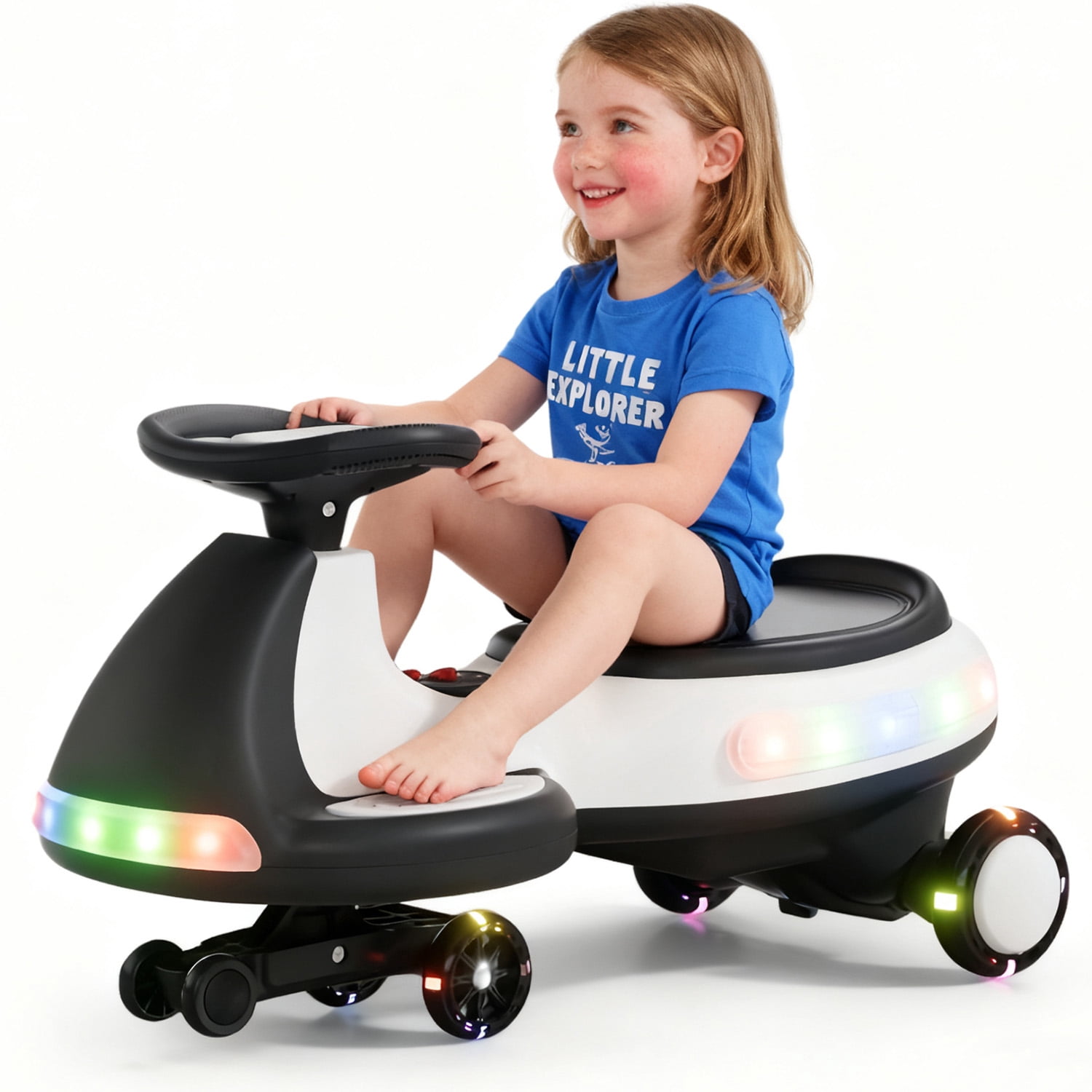 HNH 12V Electric Wiggle Car with Pedal, 2 in 1 Rechargeable Battery ...