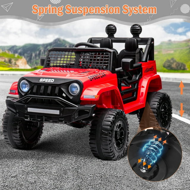 HNH 12V Kids Ride on Car Truck Battery Powered Electric Car with Remote ...