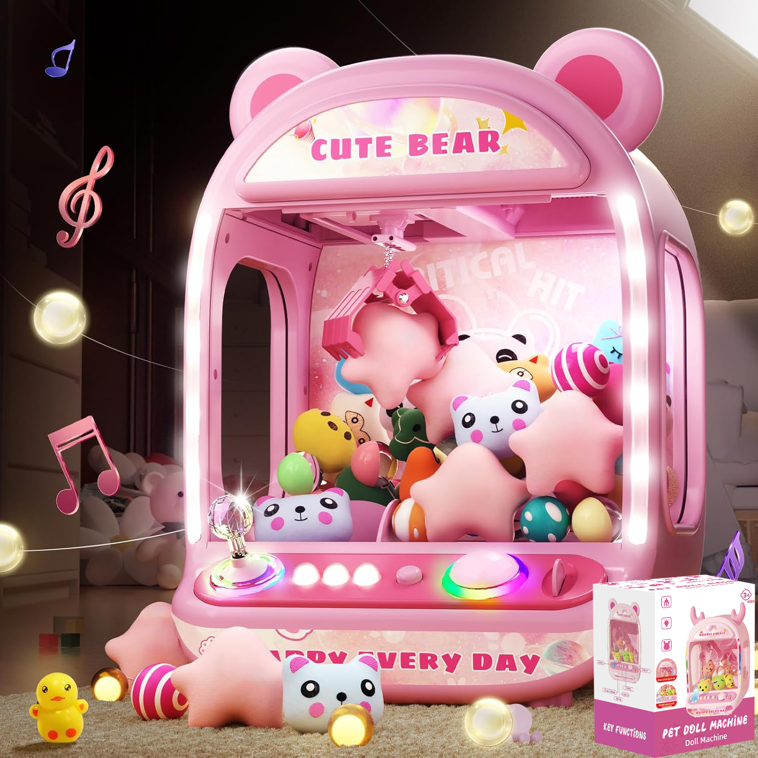 HNH Kids Claw Machine, Mini Claw Arcade Games Machine Toy for Girls Age ...