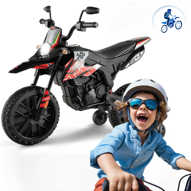 HNH 12V Electric Kid Dirt Bike for Boys, Battery Powered Motorcycle for ...