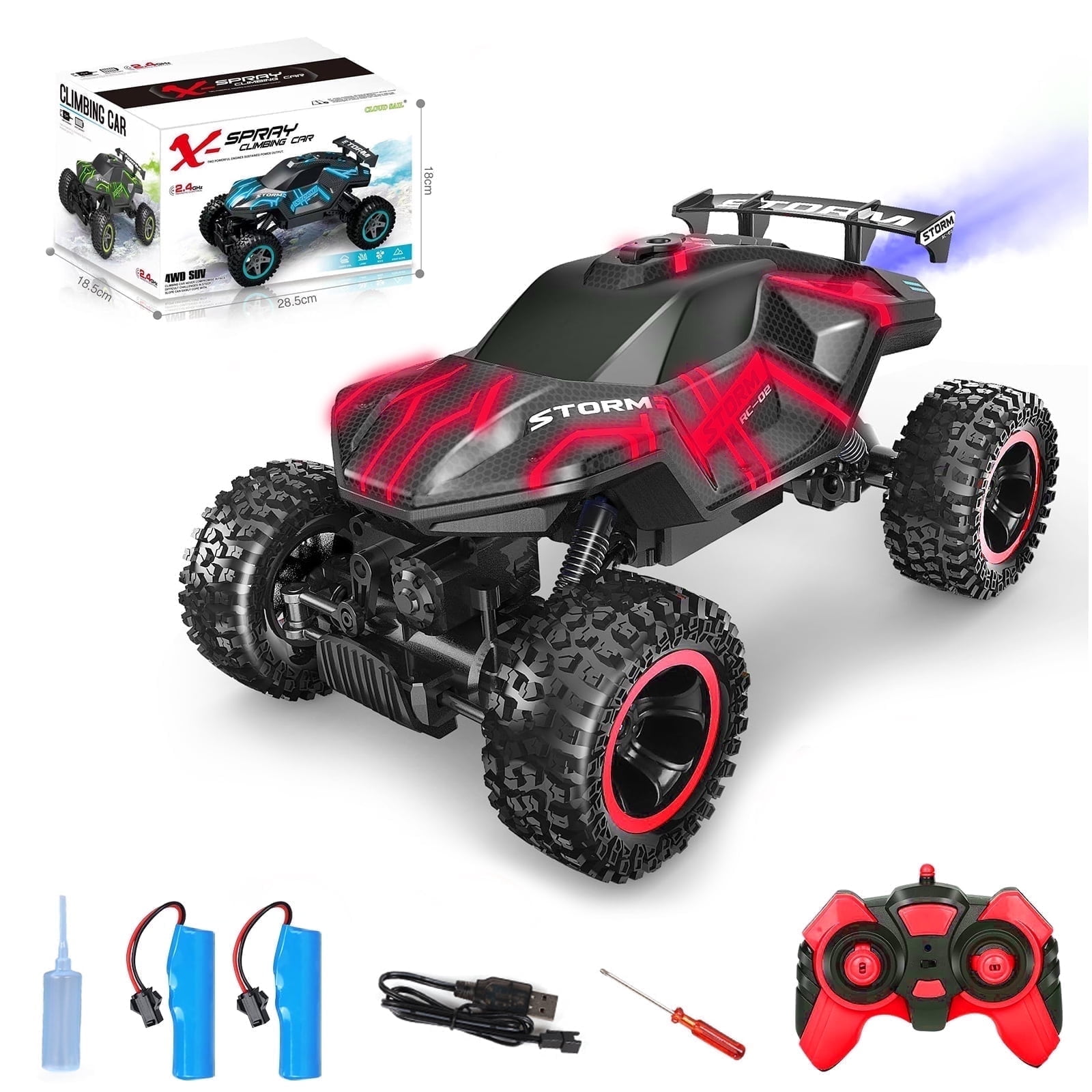 HNH RC Car for Kids, Monster Truck Remote Control Cars 60 Min Play, 4WD ...
