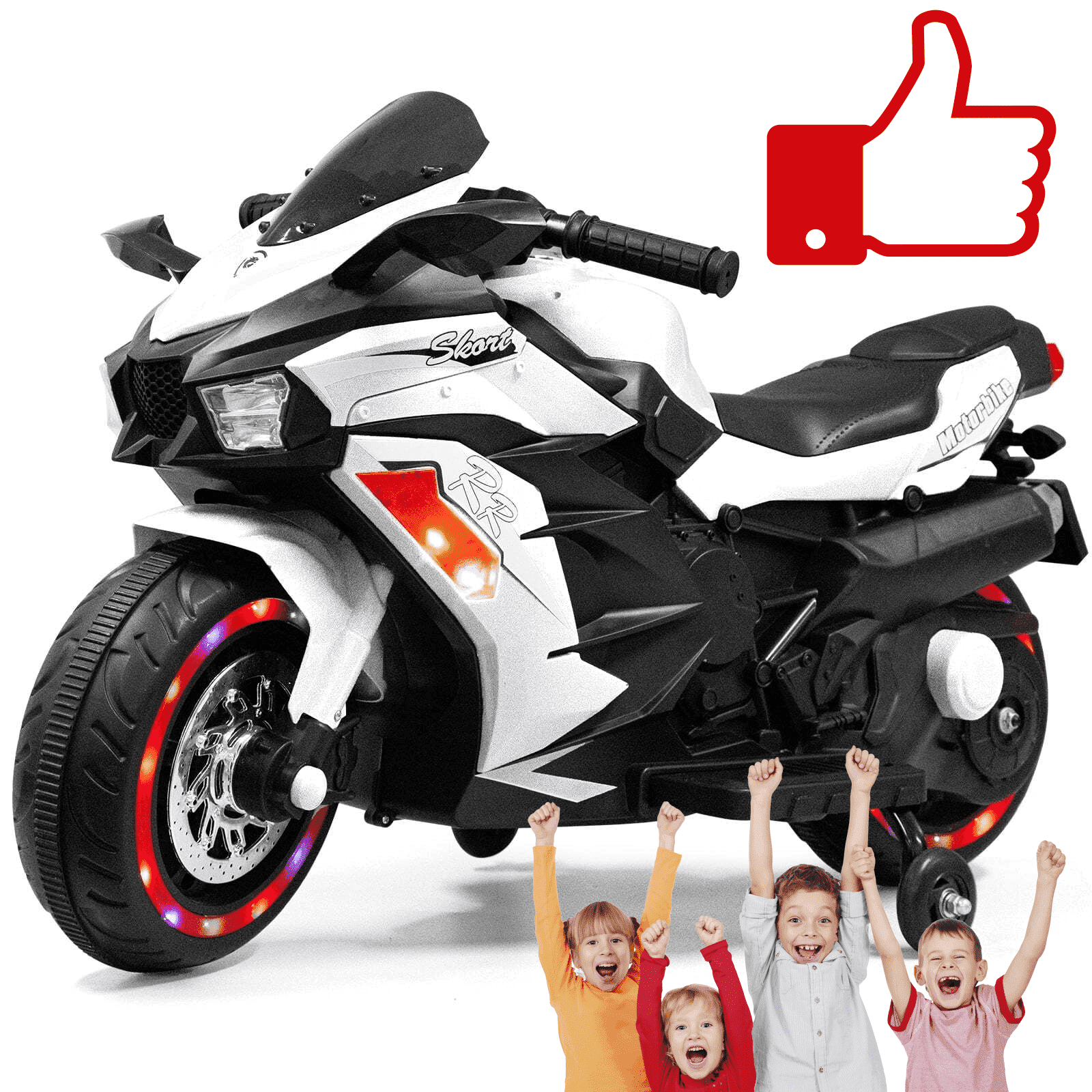 Free Shipping! HNH 12V Ride on Motorcyle for Kids Battery Powered 2 ...