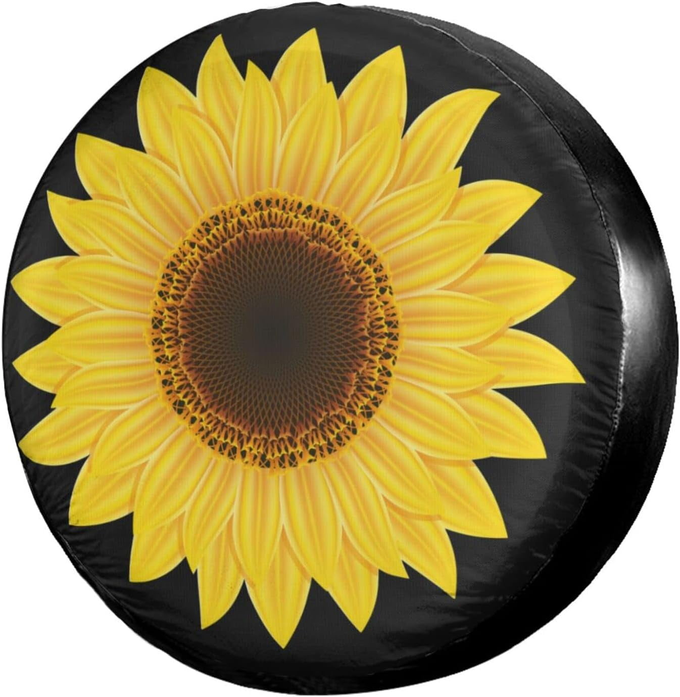 Hnian Colorful Peace Flower Spare Tire Cover Waterproof Dust Proof Uv