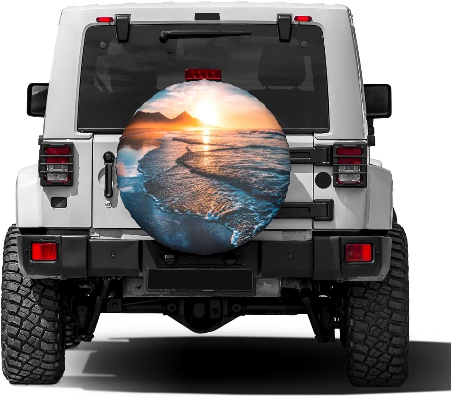 Hnian Peace Sign With Flowers Spare Tire Cover Waterproof Dust Proof