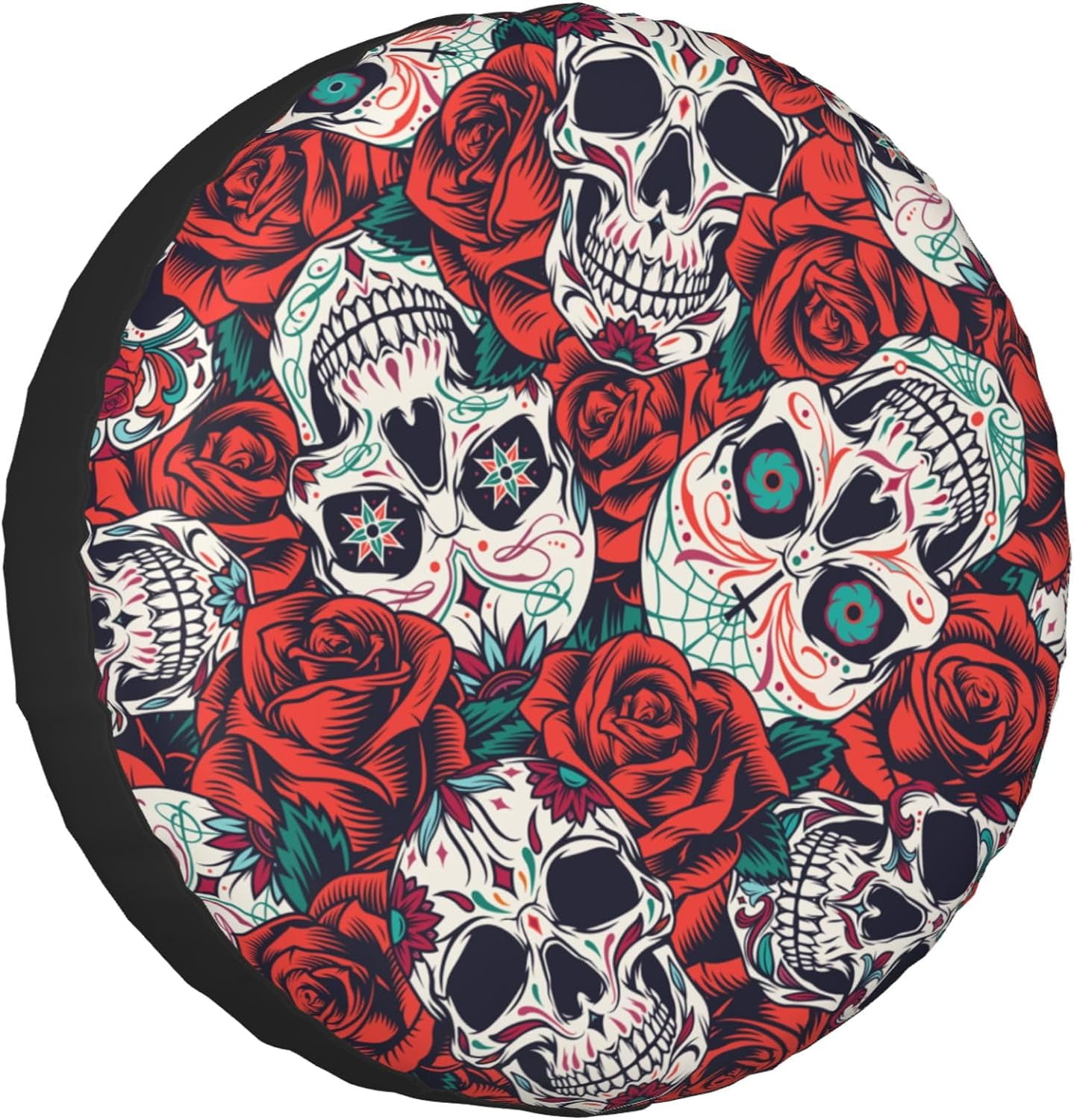 Hnian Retro 70s Floral Spare Tire Cover Protectors Weatherproof Wheel