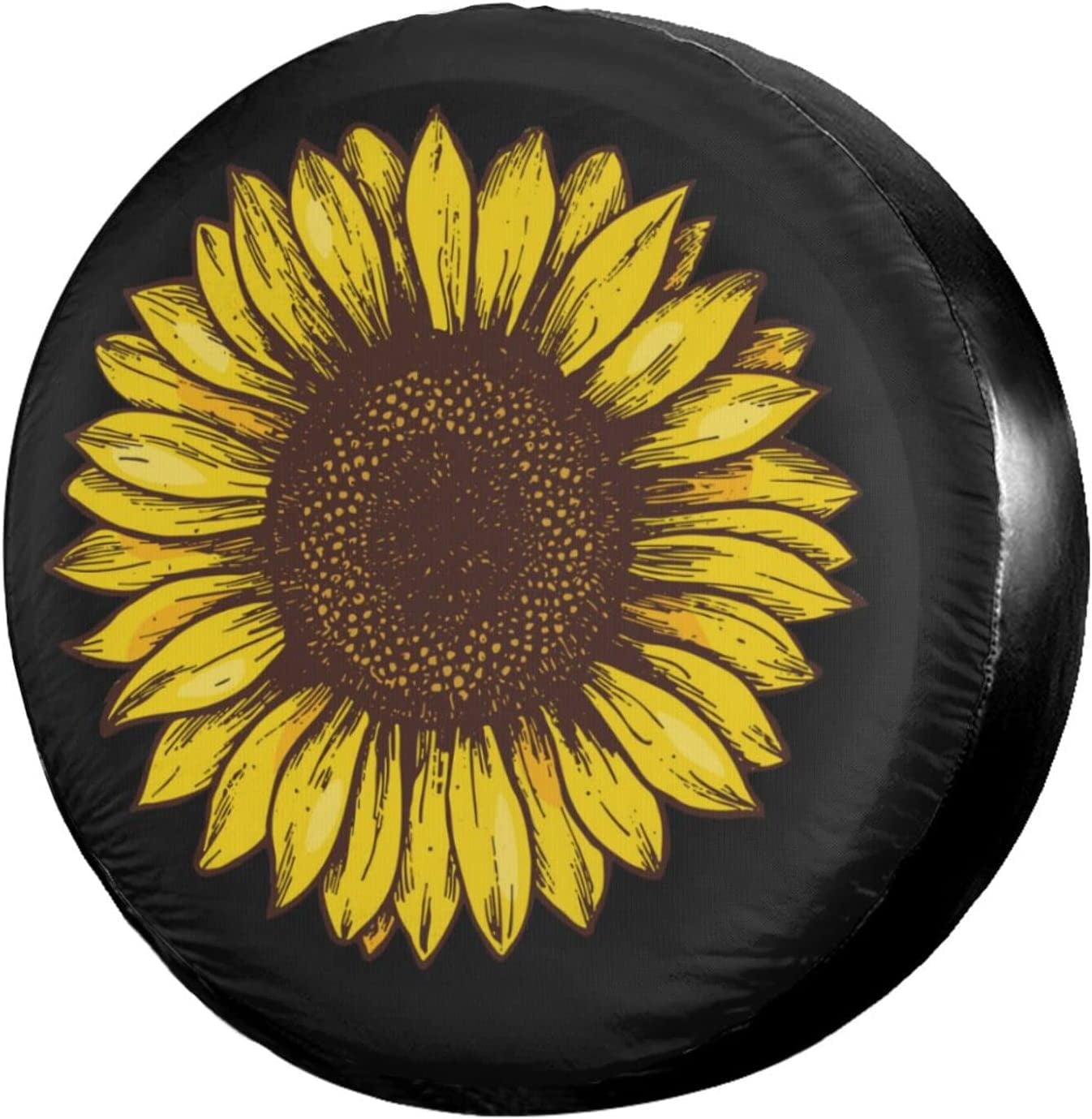 Hnian Retro Sunflower Spare Tire Cover Dust Proof Wheel Tire Cover Fit