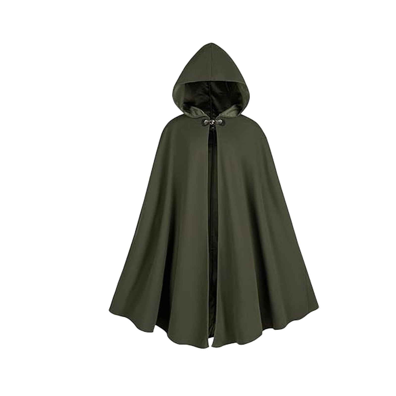 HNKMDK Medieval Costume Cloak with Hood for Adults Renaissance Hooded ...