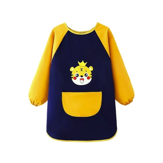 HNMKIU Boys Art Smock Long Sleeve Painting Apron With Adjustable Straps ...