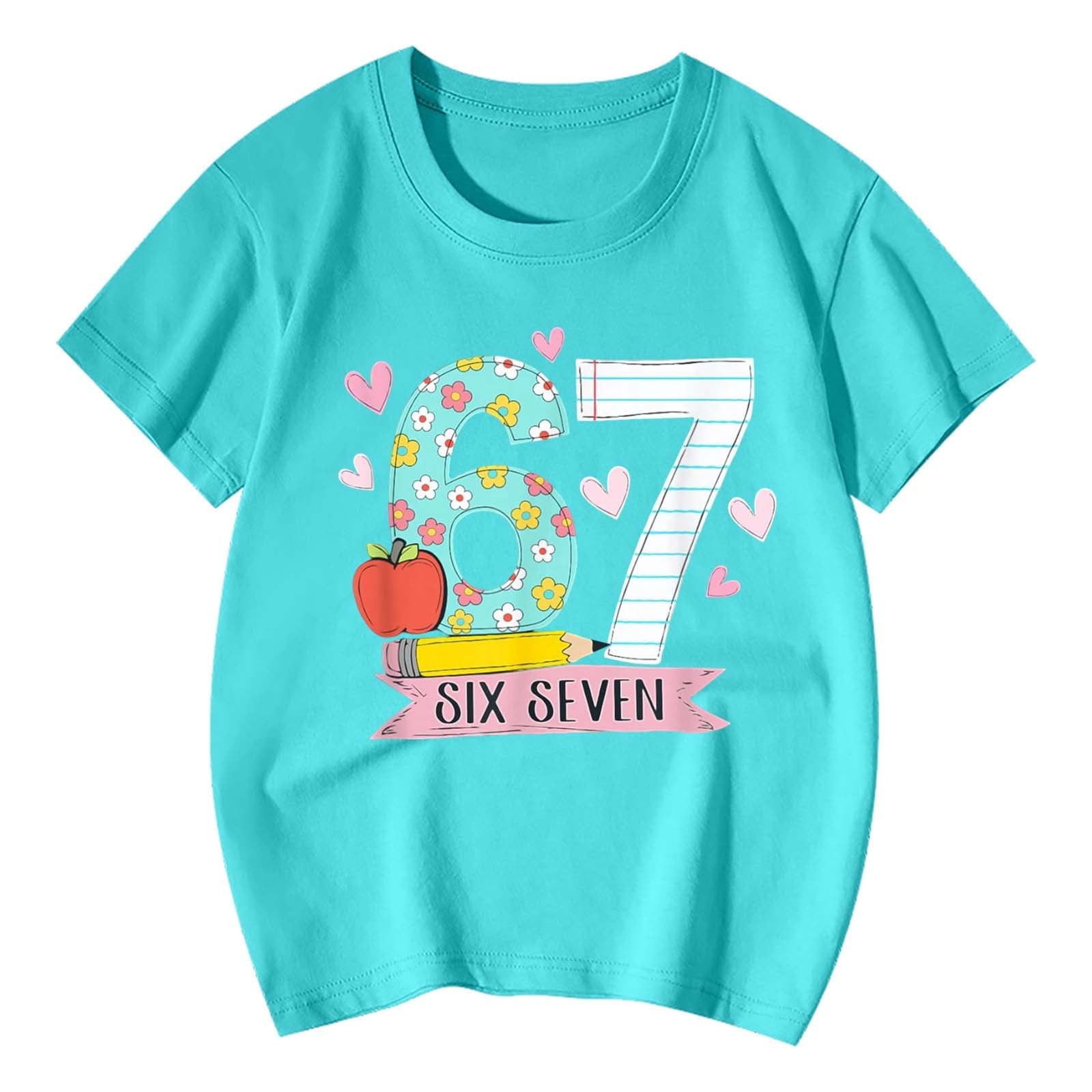 HNMKIU Boys' Girls' Graphic Printed T-Shirts Short Sleeve Casual Tee ...