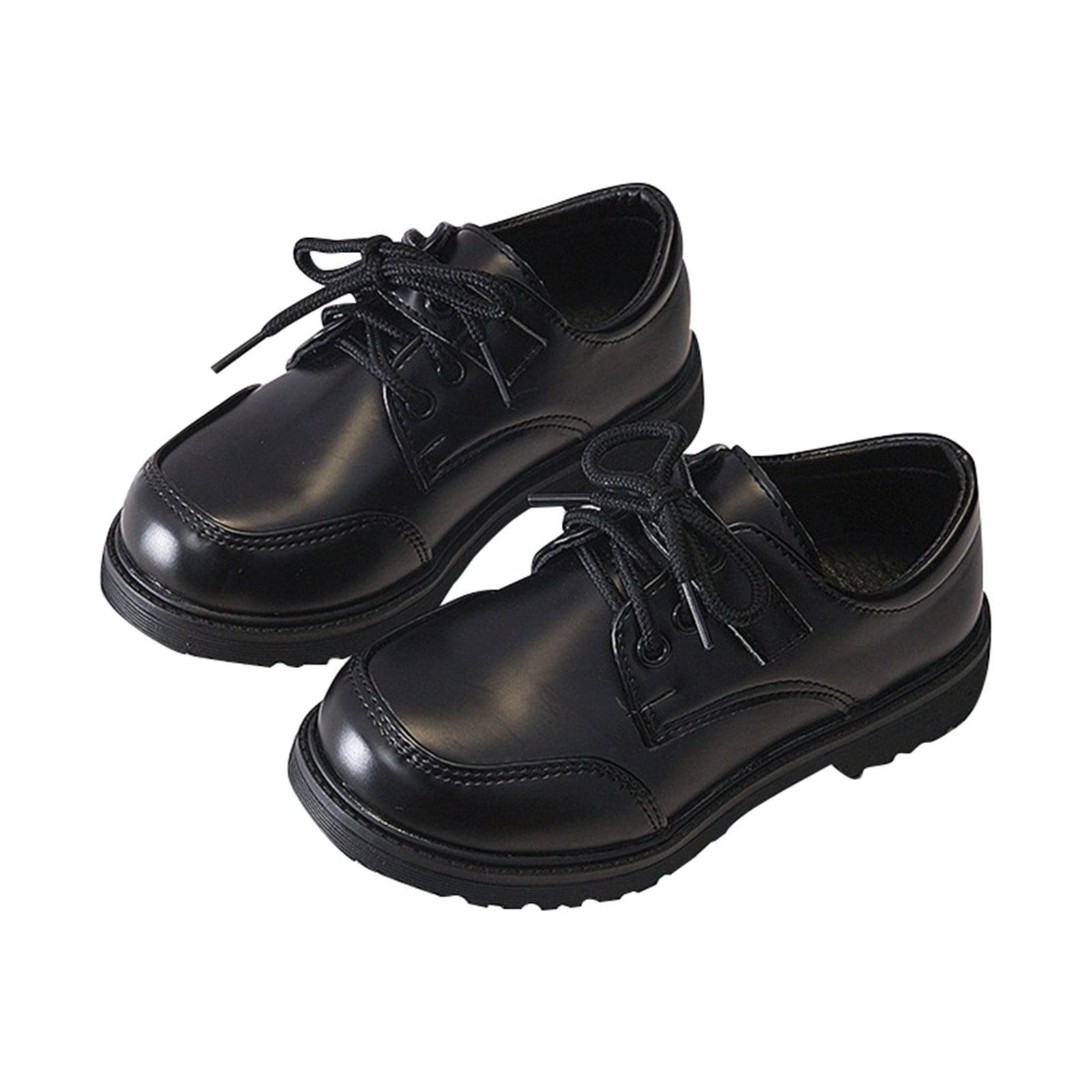 HNMKIU Boys Sneakers Classic Comfortable Dress Shoes Lace-Up Leather ...