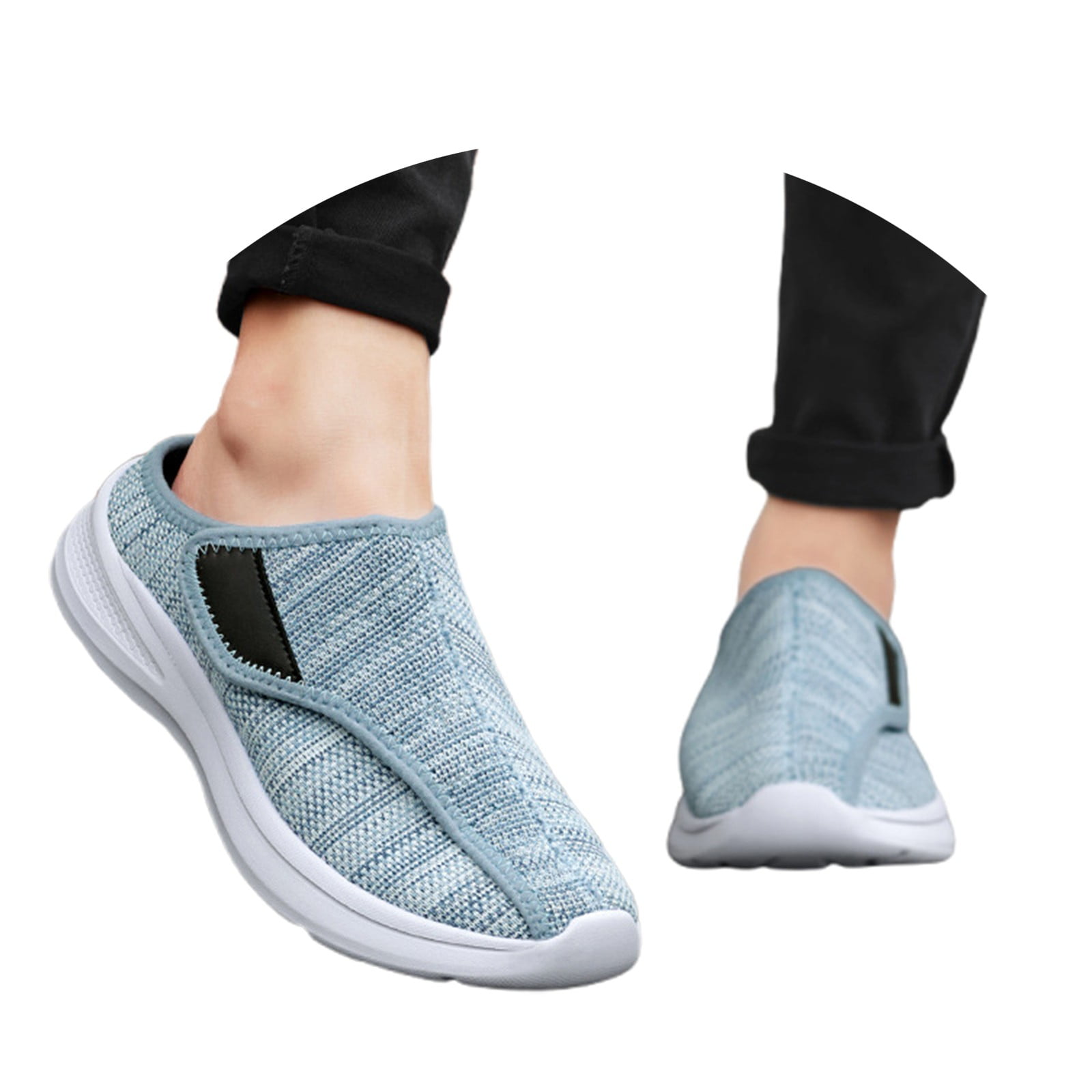 HNMKIU Breathable Open Toe Machine Washable Mens Slippers Soft Sole ...