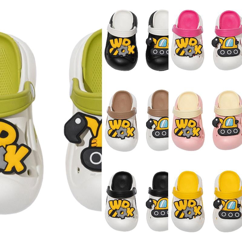 HNMKIU Children Summer Cartoon Cute Baby Toe Slippers Outer Wear EVA ...