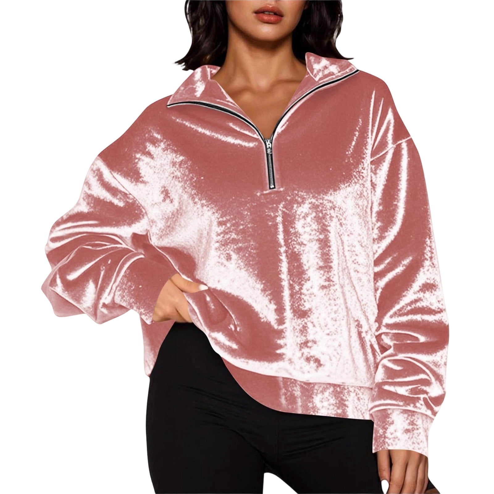 HNMKIU Classic Solid Zip Up Hoodie Long Sleeve Sweatshirt for Relaxed ...