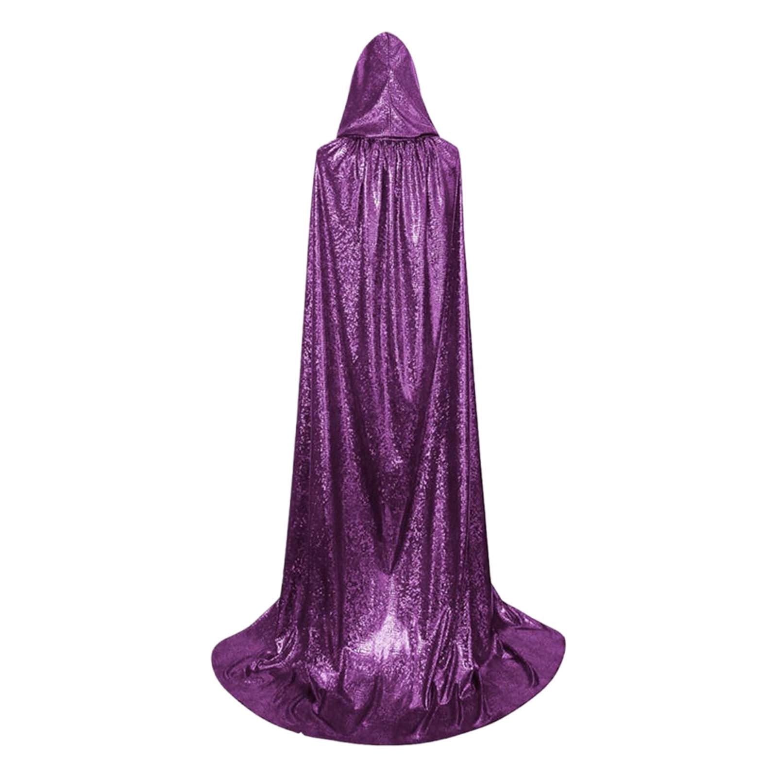 HNMKIU Cloak With Hood For Adults Shiny Cape For Parties And Themed ...