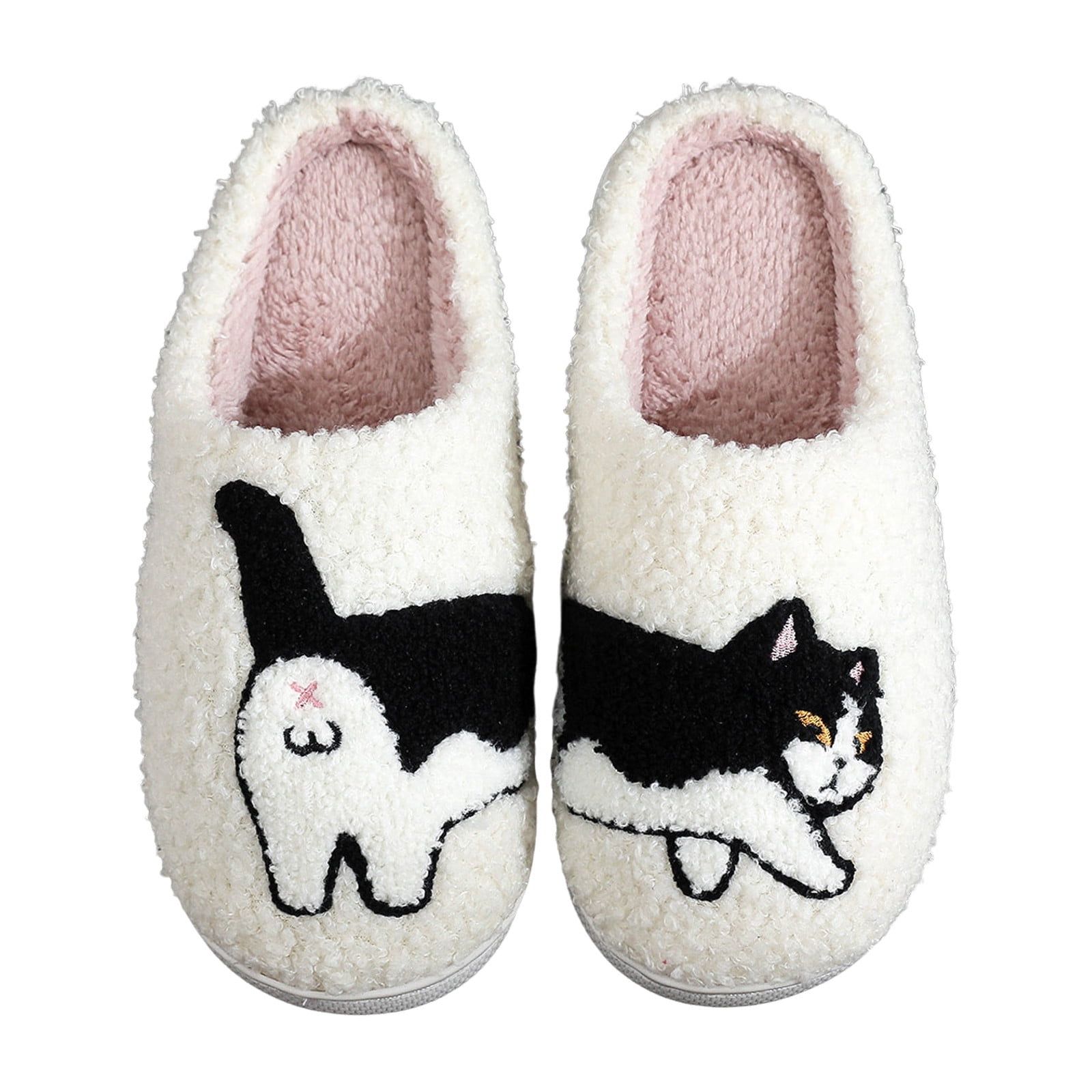 HNMKIU Couple Winter Small Cat Pattern Cartoon Large Size Warm Padded ...