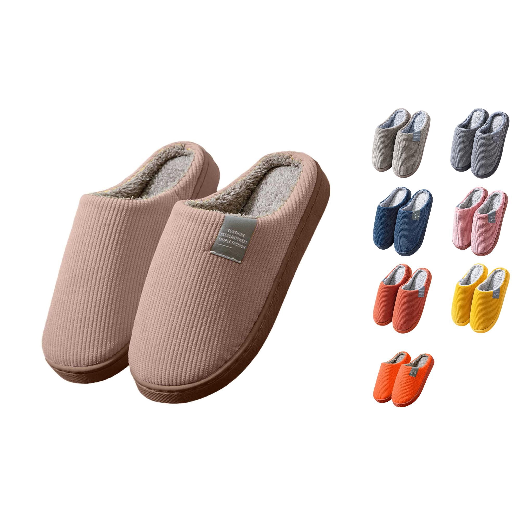 HNMKIU Cozy Slippers For Autumn And Winter Indoor Couple Slippers For ...