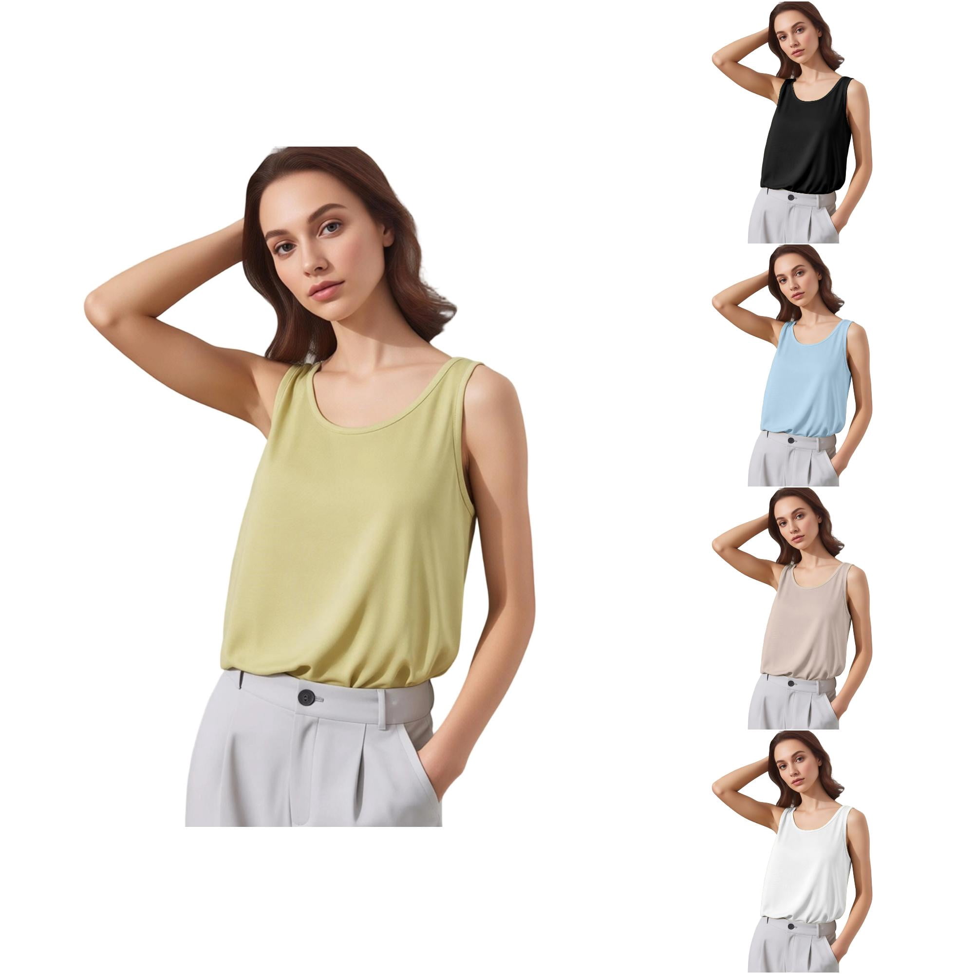 HNMKIU Effortless Everyday Sleeveless Tank Top for Casual and Layering ...