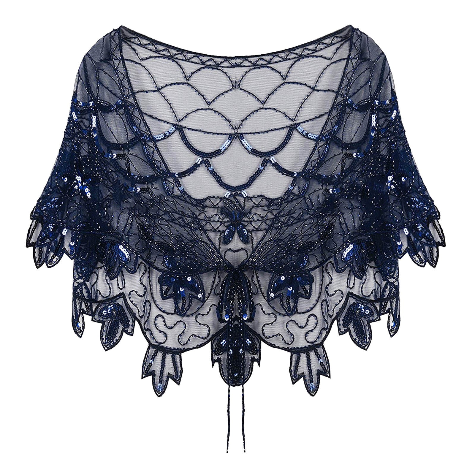 HNMKIU - Elegant Shawl for Evening Bridal Wrap Sequin Dress Accessories ...
