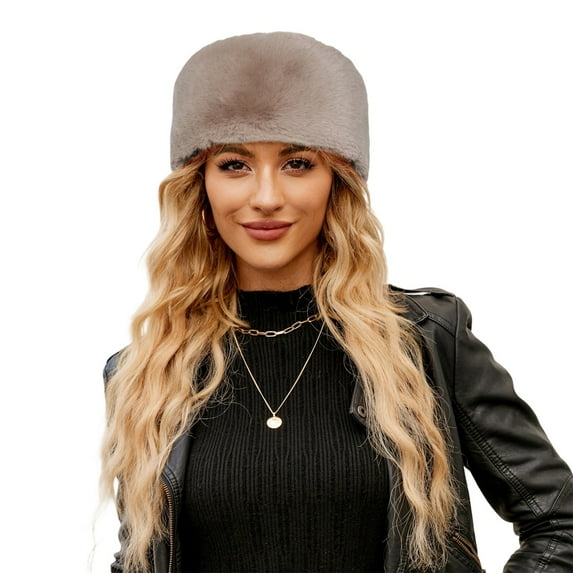 HNMKIU Elegant Winter Beret Hat Soft Knitted Slouchy Cap Warm Stretchy ...