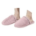 HNMKIU Elegant Women's Cozy Home Slippers Warm Flat Scuff with ...