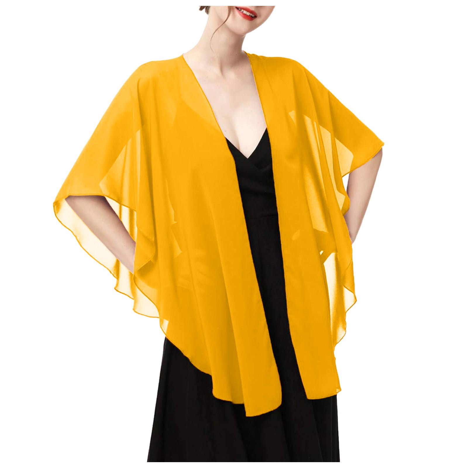 HNMKIU Elegant Womens Chiffon Shawls and for Evening Dresses – Sheer ...